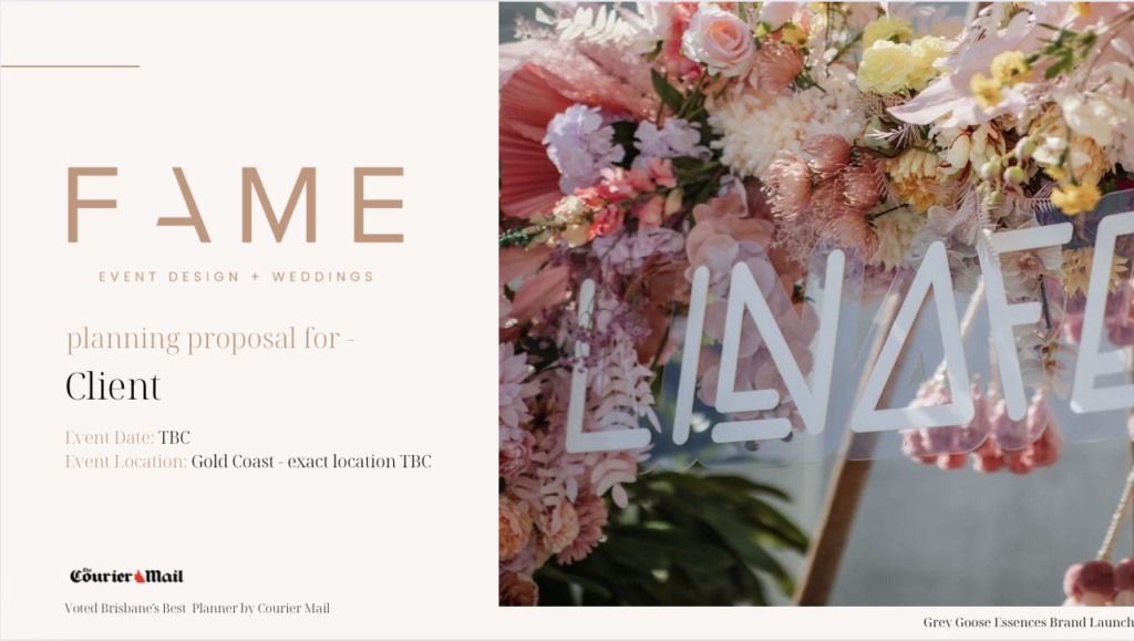 Understanding our fee & event proposal process | Fame Events