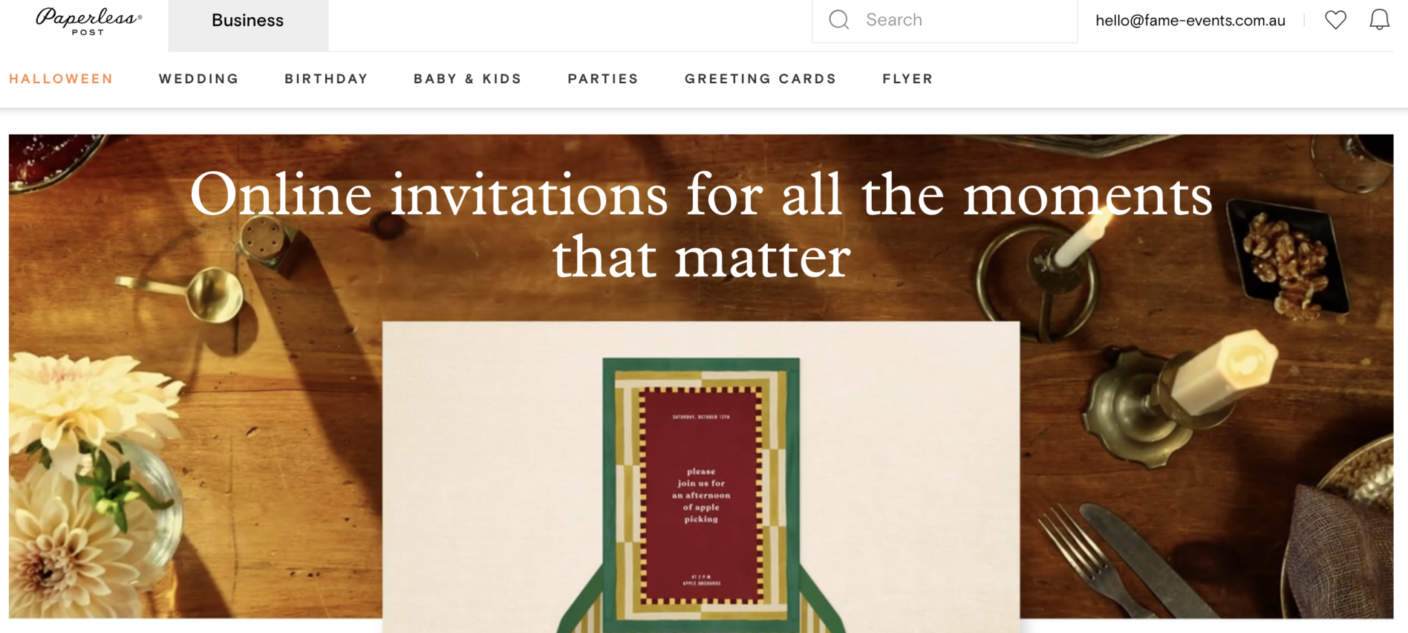 Your Guide To Online Invitations | FAME Events